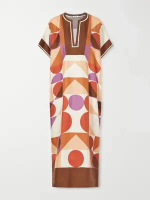 ERES Marisa Silk-twill Kaftan - Neutrals