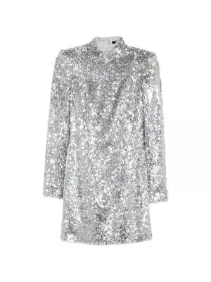 Balmain Sequin-embellished High-neck Mini Dress