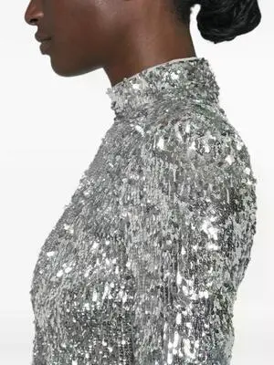 Balmain Sequin-embellished High-neck Mini Dress