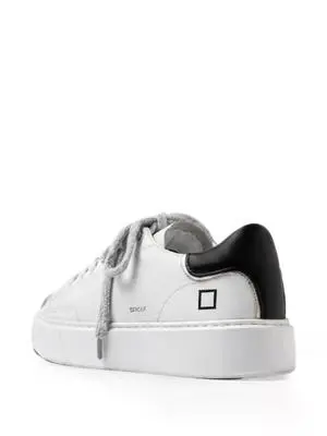 D.a.t.e. Sfera Logo-embossed Leather Sneakers - White