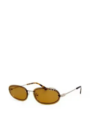 Off-White Rimless Oval-frame Sunglasses - Brown