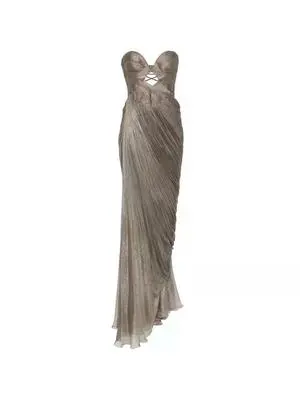 MARIA LUCIA HOHAN Zephyra Side-slit Maxi Dress - Grey