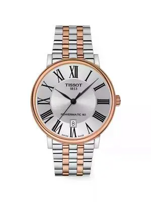 TISSOT Carson 40mm Watch With Stainless Steel Link Bracelet - Silver