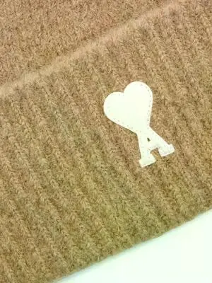 AMI Paris Alpaca Beanie With De Coeur