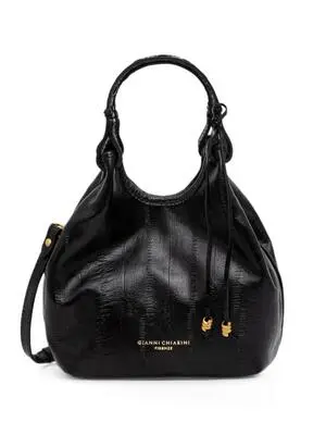 GIANNI CHIARINI Small Dua Panelled Leather Tote Bag - Black