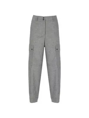 Peserico Button-fastening Straight-leg Trousers - Grey