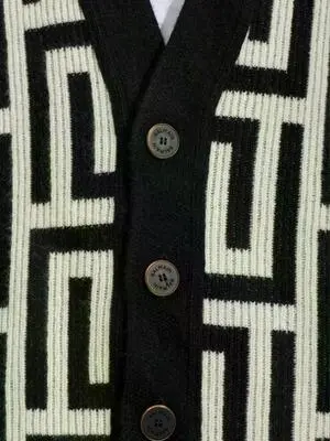 Balmain Monogram-pattern Cardigan