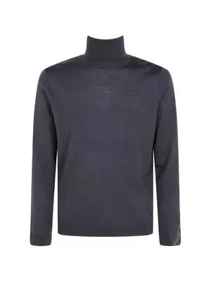 NUUR Roll-neck Wool Sweater - Grey