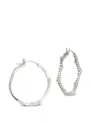 PARULINA Medium Briar Diamond Hoop Earrings