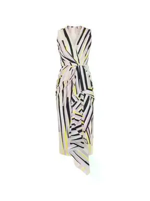 ROKSANDA Esra Striped Asymmetric Dress