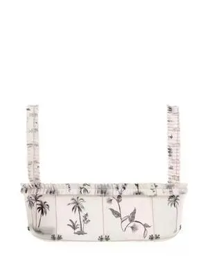 Agua Bendita Olmo Arena Ruffle-trimmed Bikini Top - Neutrals
