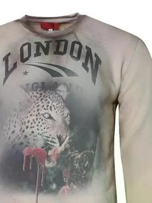LA MASKARADE Dirty London" Graphic Print Crew Neck Sweater