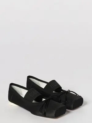 MAISON MARGIELA Satin Mary Jane Ballet Flats With Squared Toe