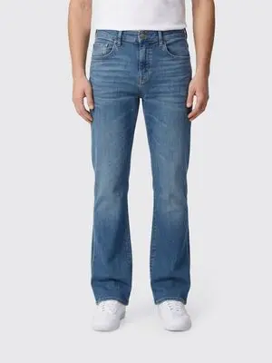 7 For All Mankind Flared Cotton Denim Jeans - Blue
