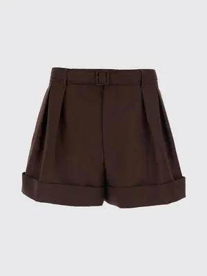 Saint Laurent Tailored Wool Shorts With Belted Waist And Cuffs