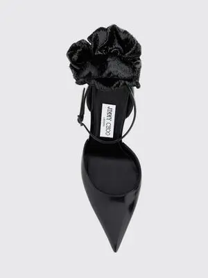 JIMMY CHOO Pointed Toe Stiletto Heels With Ruffle Detailing