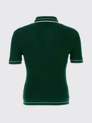 Casablanca Logo Cotton Knit Polo Shirt