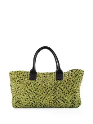 Bottega Veneta Cabat Intrecciato Leather Medium Tote Bag - Green