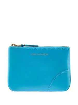 Comme Des Garçons Logo-print Leather Wallet - Blue
