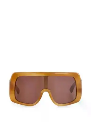 EMMANUELLE KHANH Freedom Shield-frame Sunglasses - Brown