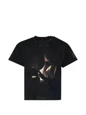 CRAZY CLOWN L.A. Georges De La Tour-print T-shirt - Black