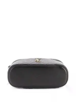 Saint Laurent Gaby Zip Around Vanity Bag Quilted Leather Mini Satchel