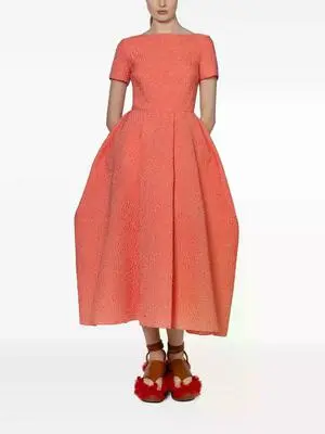 ROKSANDA Vaela Textured-finish Midi Dress - Orange