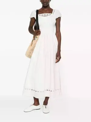 Posse Veda Crochet-trim Midi Dress