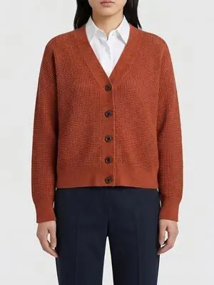 Brunello Cucinelli Perforated Cashmere Cardigan - Orange