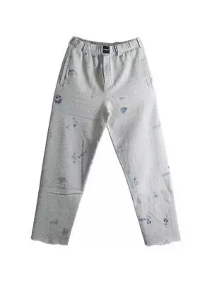 Vetements Scribble-print Raw-edge Track Pants