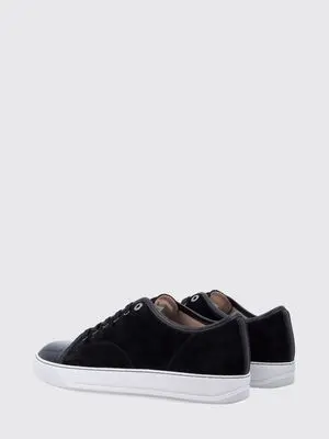 LANVIN Dbb1 Suede Calf Leather Sneakers With Patent Leather Toe-cap