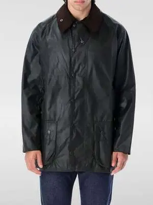 Barbour Beaufort Waxed Cotton Jacket With Velvet Collar - Sage