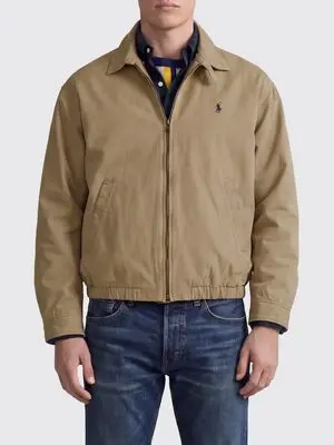 Polo Ralph Lauren Cotton Shirt Jacket With Embroidered Logo - Beige
