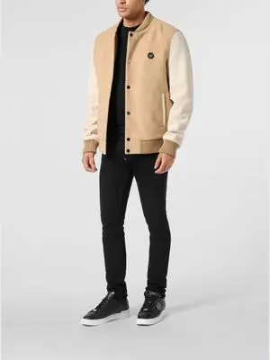 Philipp Plein Pp Monogram Varsity Bomber Jacket