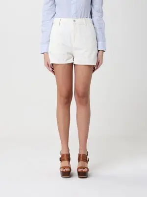 7 For All Mankind Cotton Denim Shorts - Nude