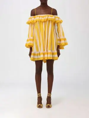 Zimmermann Striped Cotton Mini Dress - Yellow