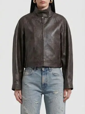 LOW CLASSIC Faux Leather Jacket - Brown