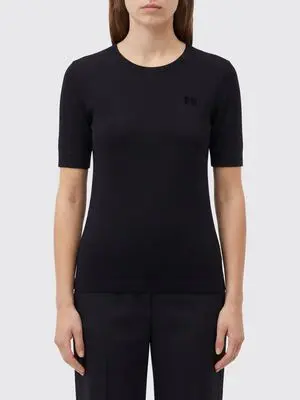 GANNI Stretch Organic Cotton T-shirts - Black