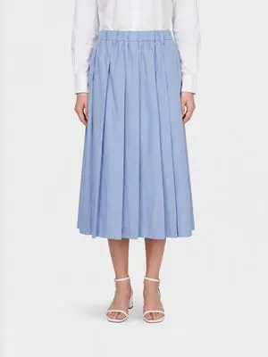 Aspesi Cotton Pleated Skirt - Blue
