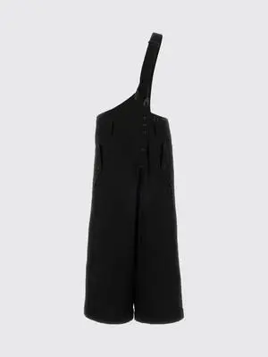 Y’s One-shoulder Cotton And Linen-blend Jumpsuit With Cargo Pockets And Asymmetrical Neckline