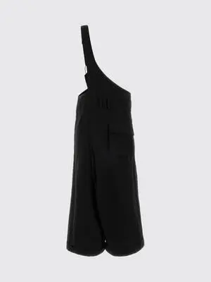 Y’s One-shoulder Cotton And Linen-blend Jumpsuit With Cargo Pockets And Asymmetrical Neckline