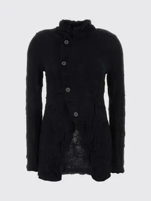 Y’s Cropped High-neck Jacket With Crinkled Effect