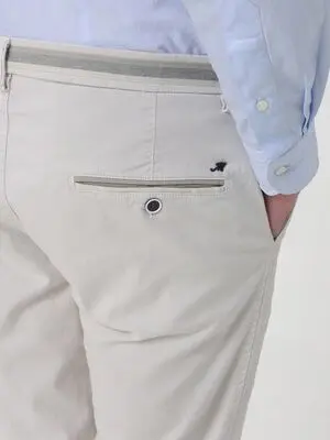 MASON'S Cotton And Wool Blend Chino Trousers