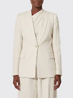 UMA WANG Single-breasted Linen Blend Blazer - White