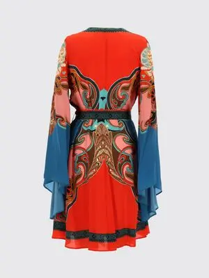 Etro Paisley Print Silk Mini Dress