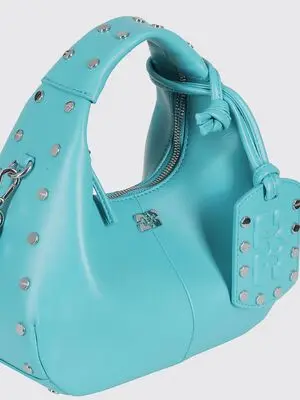GANNI Studded Synthetic Leather Hobo Bag - Blue