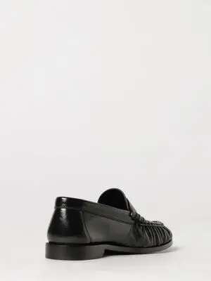 Saint Laurent Le Loafer Penny Loafers In Smooth Lambskin With Monogram - Black