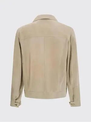 Brunello Cucinelli Suede Calfskin Leather Shirt Jacket