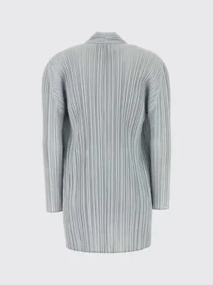 Issey Miyake Pleated Crêpe V-neck Long-sleeved Cardigan - Grey