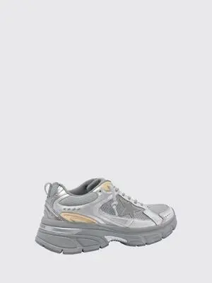GOLDEN GOOSE Lightstar Laminated Calfskin Sneakers - Silver